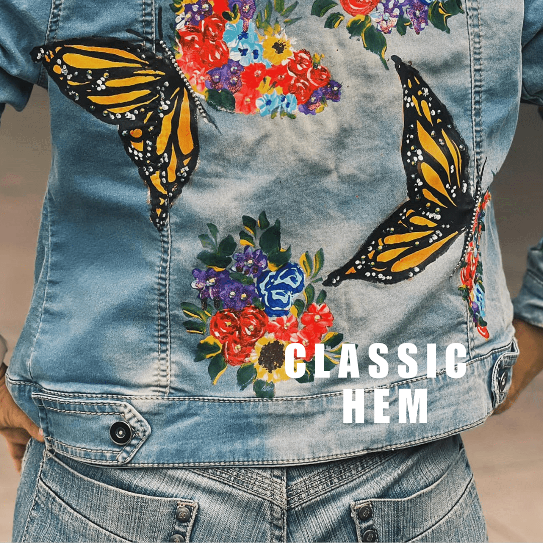 Hummingbirds Denim Jacket - Hand Painted0 – Camelia Mexican Boutique