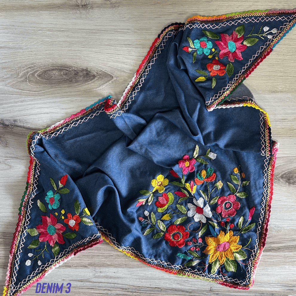 Mexican Embroidered Bandana – Camelia Mexican Boutique