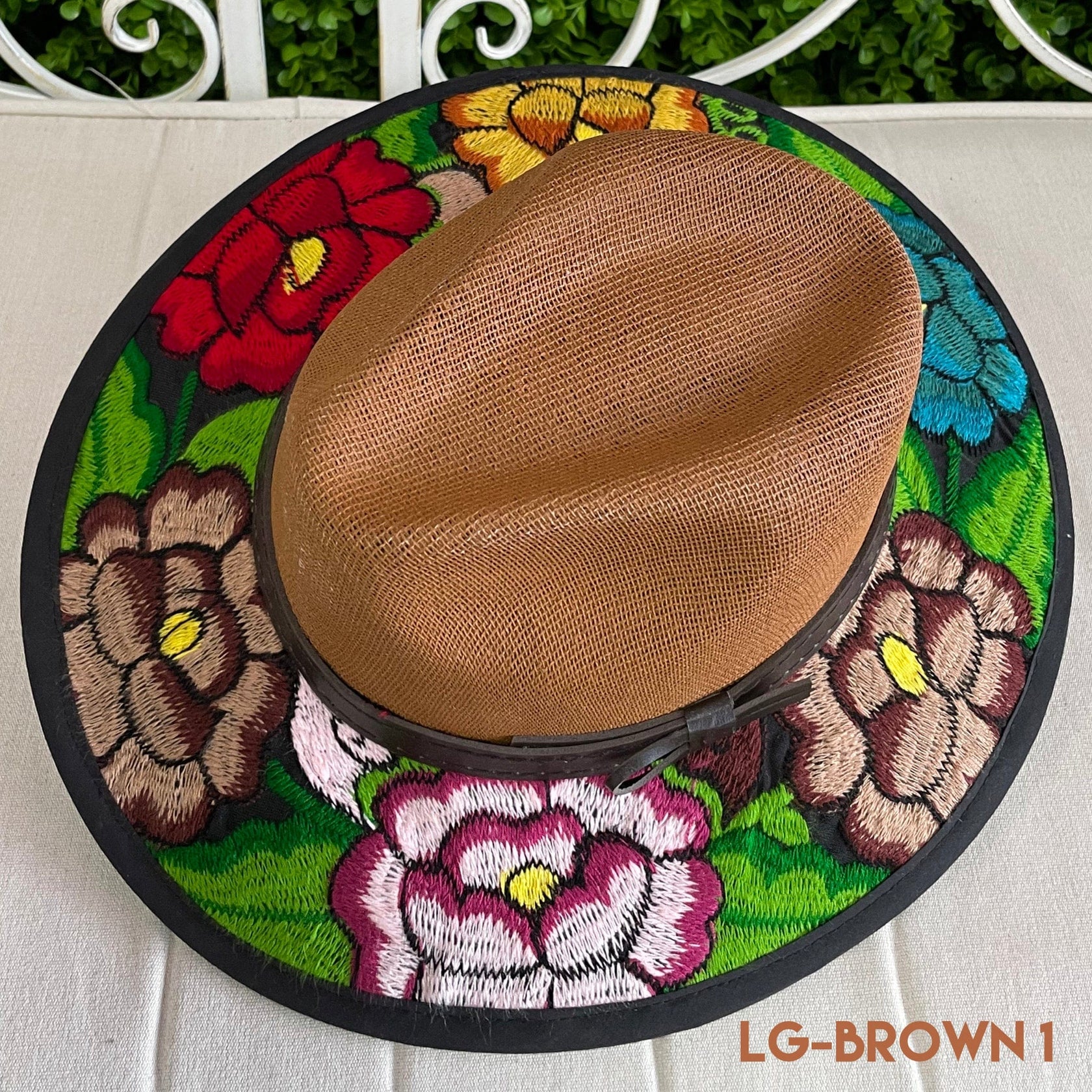 Mexican Embroidered Sun Hat Zinnia – Camelia Mexican Boutique