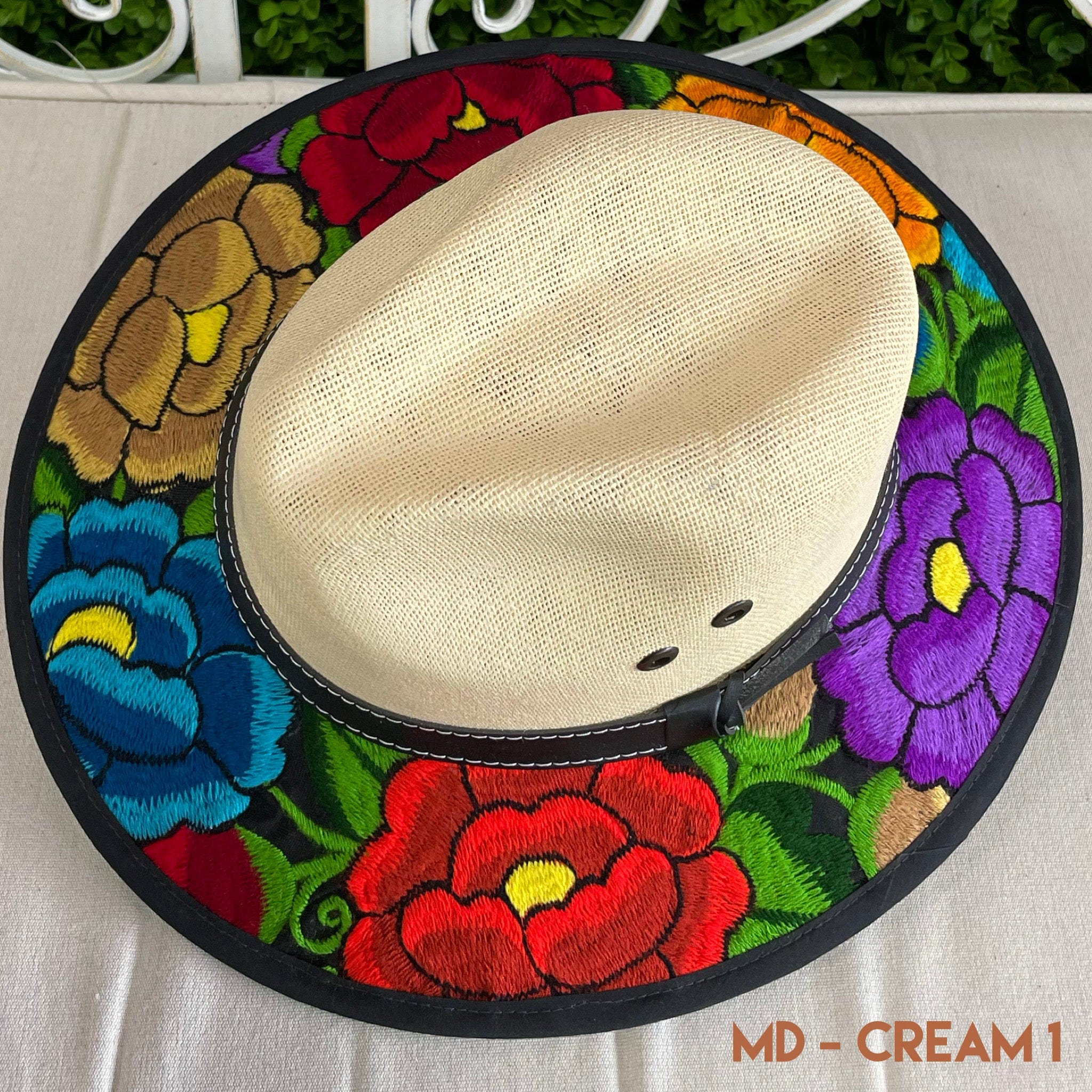 Mexican Embroidered Sun Hat Zinnia – Camelia Mexican Boutique