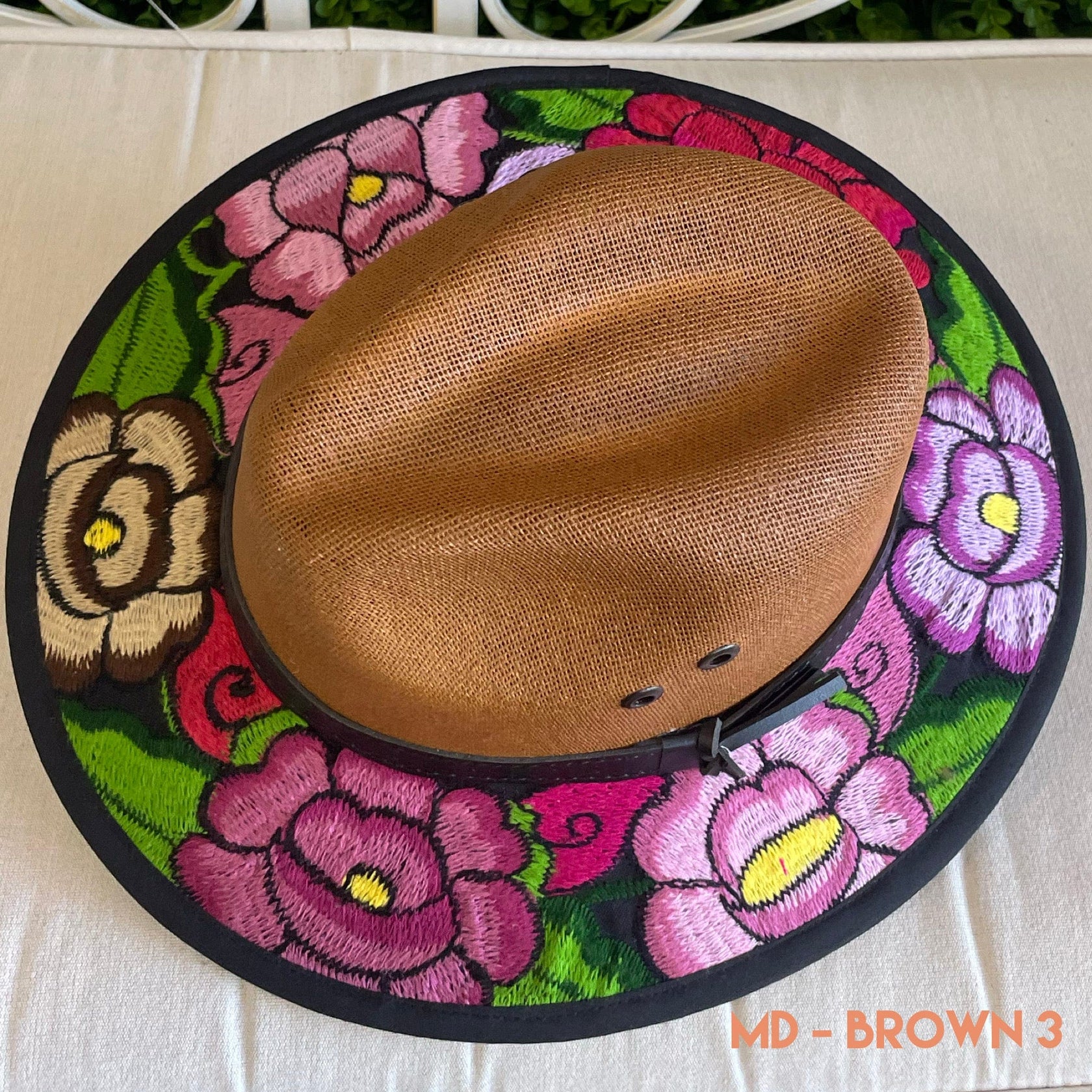 Mexican Embroidered Sun Hat Zinnia – Camelia Mexican Boutique