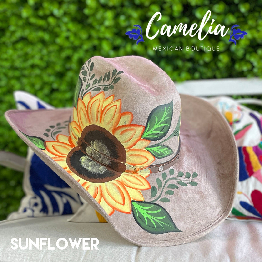 Hand Painted Cowboy Hat - Felt – Camelia Mexican Boutique