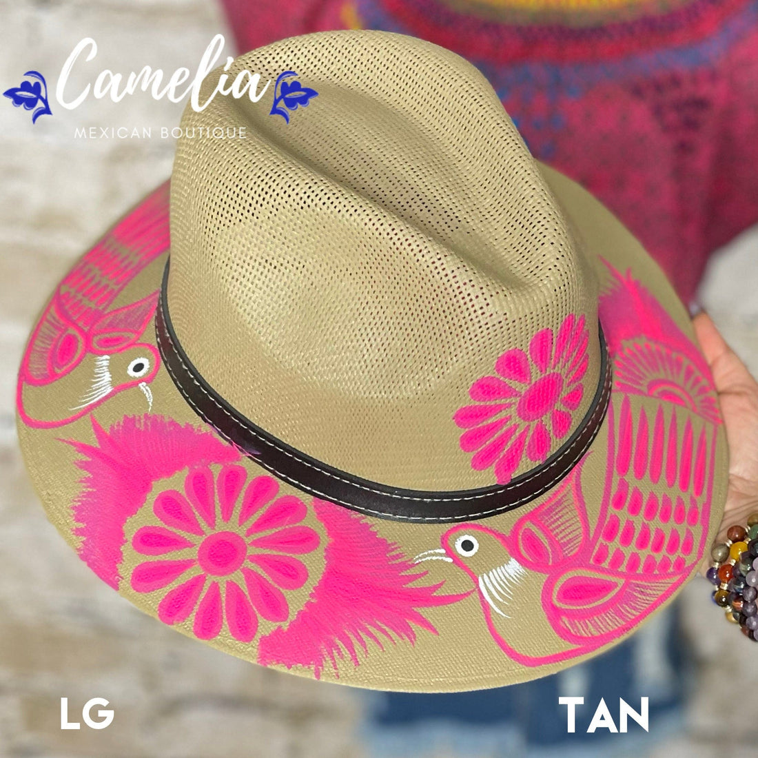 Mexican Hand Painted Sun Hat – Camelia Mexican Boutique