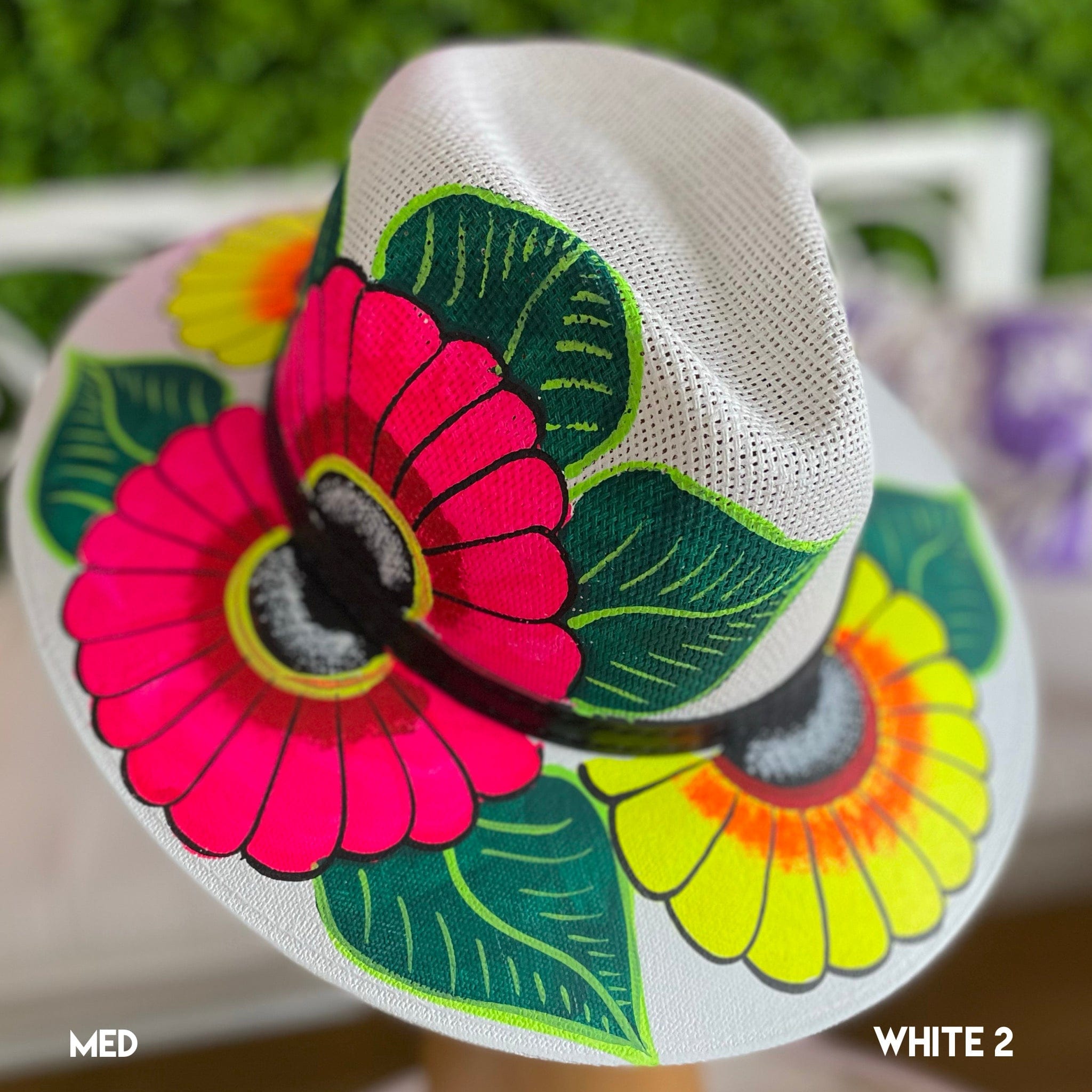 Mexican Hand Painted Sun Hat – Camelia Mexican Boutique
